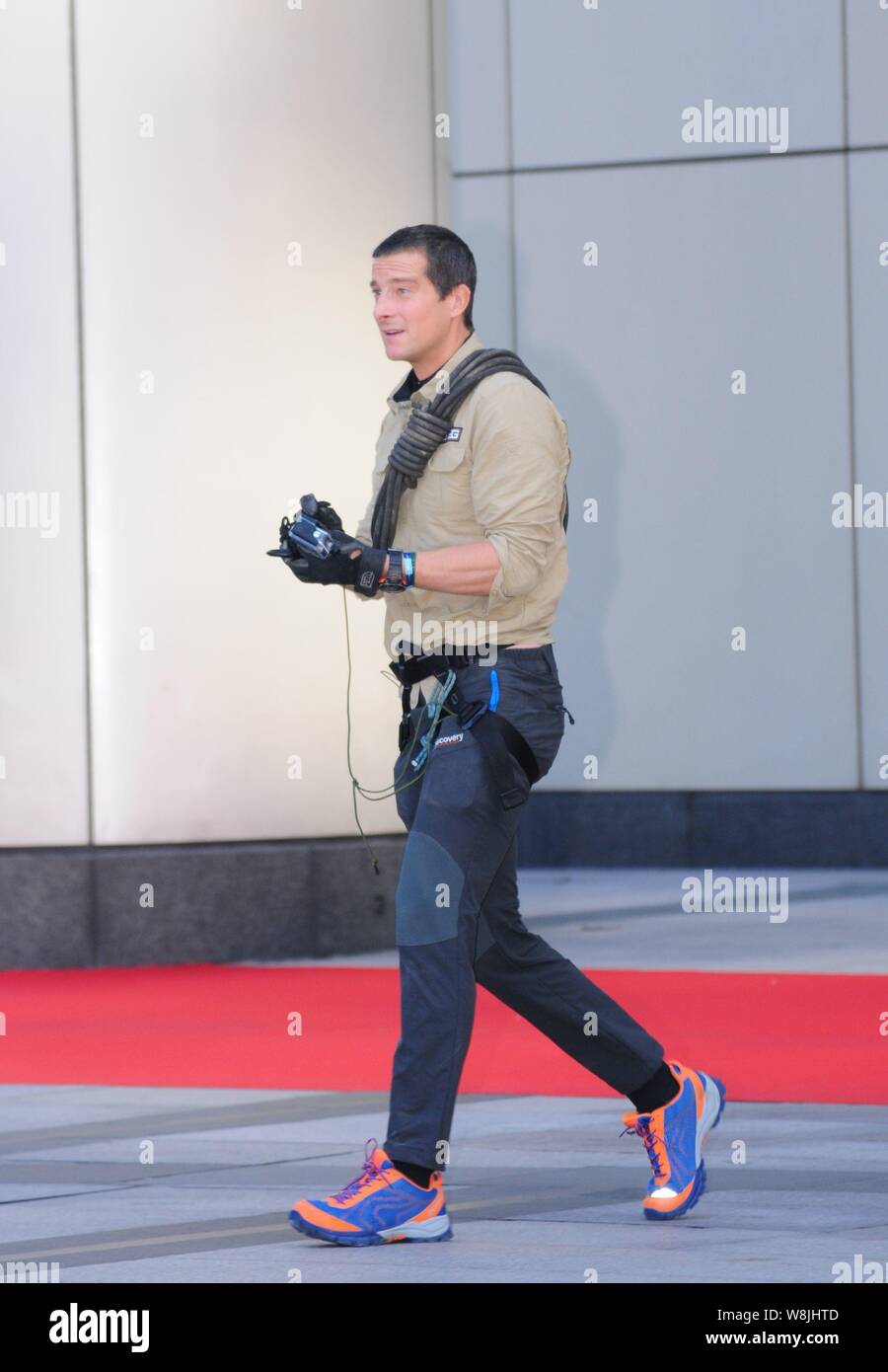 British adventurer and television presenter Bear Grylls arrives for a ...