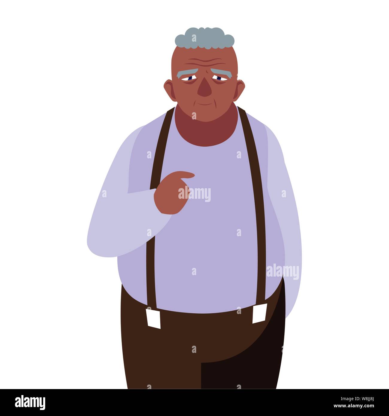 happy grandparents day - cute grandpa character vector illustration ...