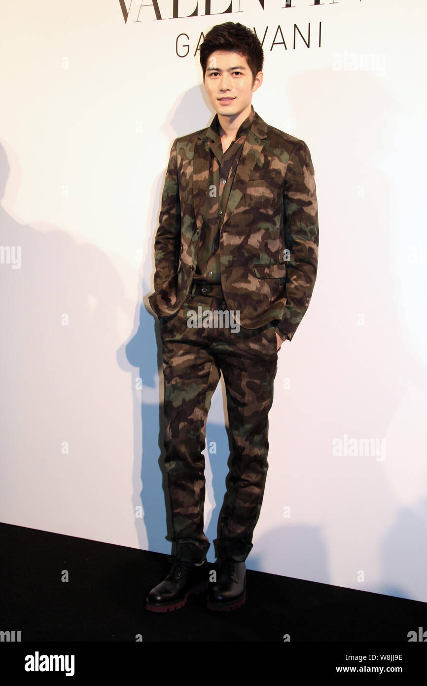 Chinese actor Chen Xuedong poses during the opening party for Valentino ...