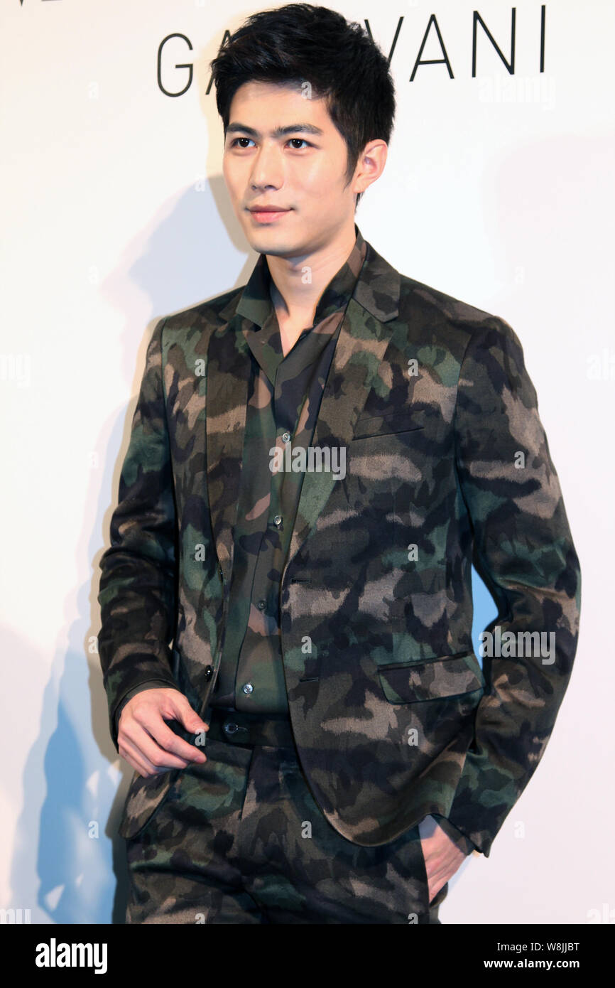Chinese actor Chen Xuedong poses during the opening party for Valentino ...