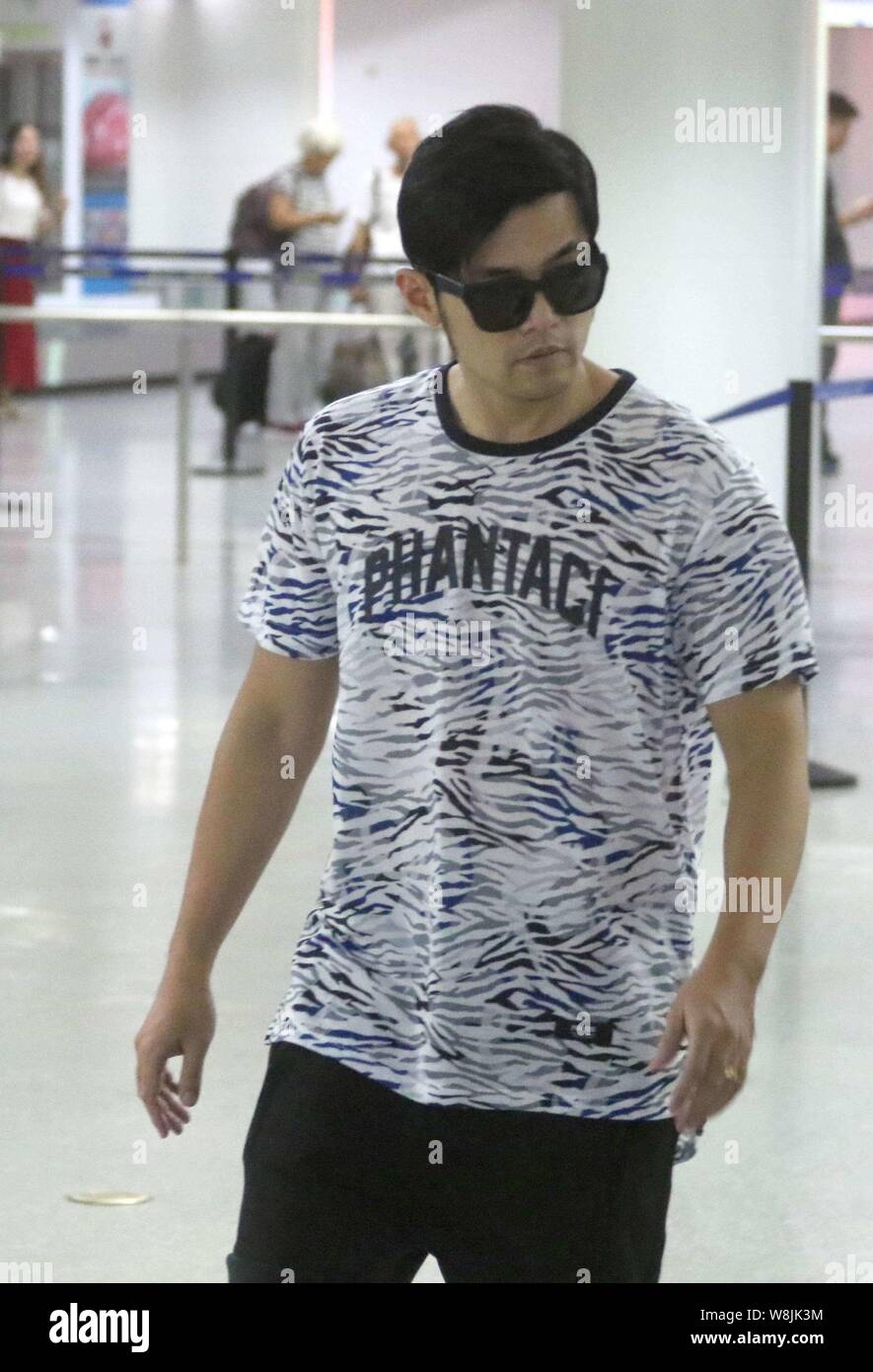 Taiwanese singer Jay Chou is pictured after arriving at the Shanghai ...