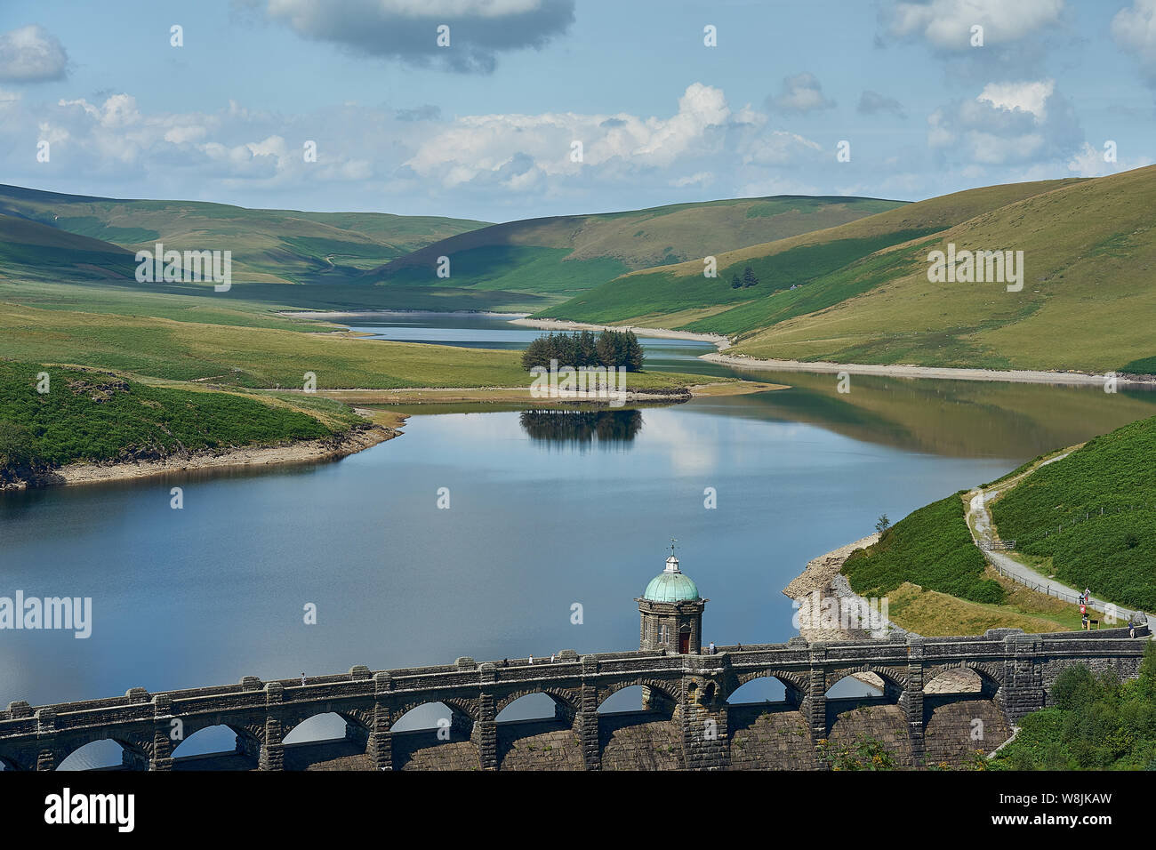 Elan Valley, Rhayader Craig Goch reservoir in Wales Stock Photo - Alamy