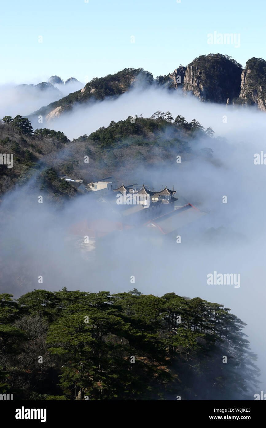 Landscape of Sea of Clouds in Huangshan Mountain Scenic Spot in ...