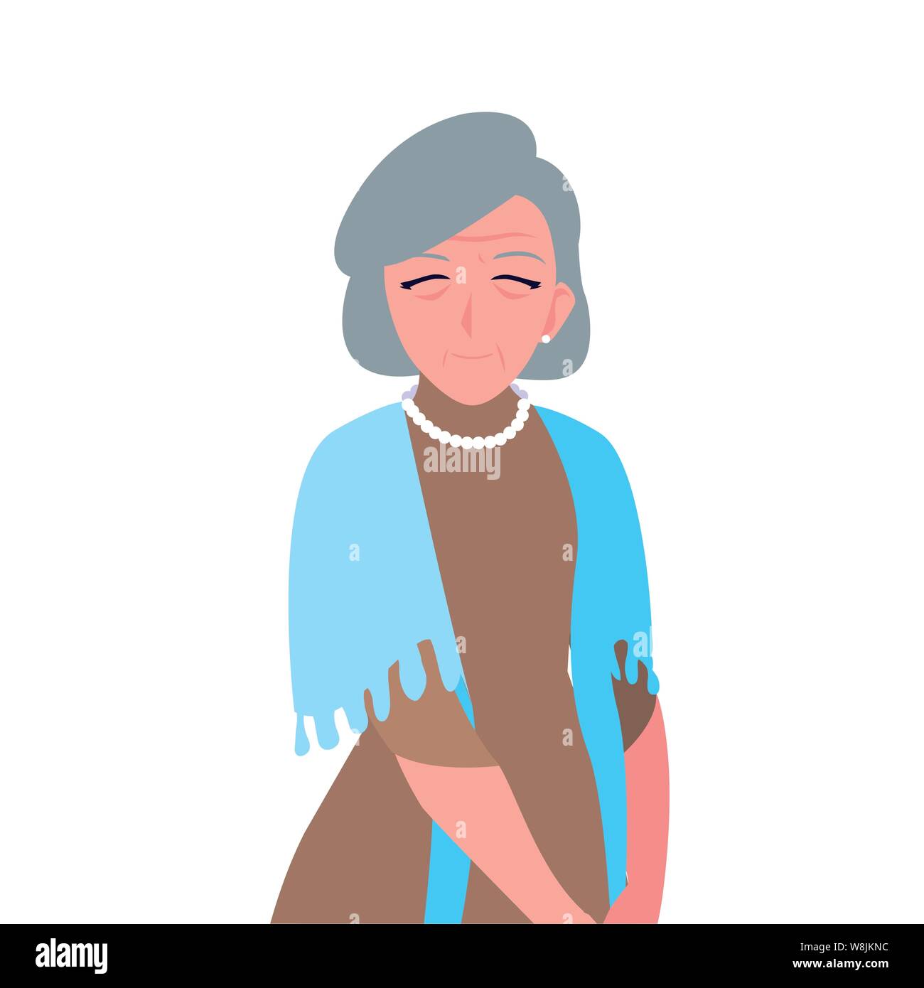 happy grandparents day - cute grandma character vector illustration ...