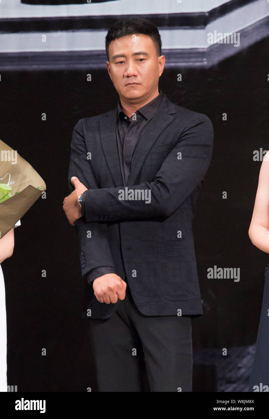 Chinese actor Hu Jun poses during the press conference of a premiere ...