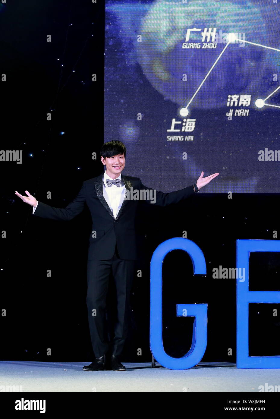 Singaporean singer JJ Lin poses during a celebration press conference ...