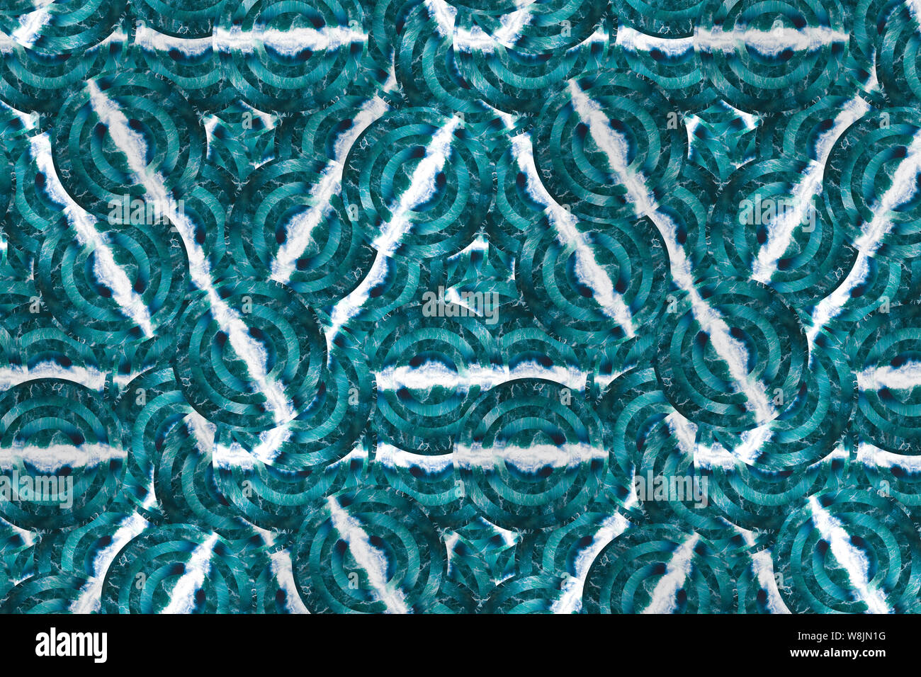 Ocean sea waves circle diplacement. Spiral pattern. Geometric hipster ...