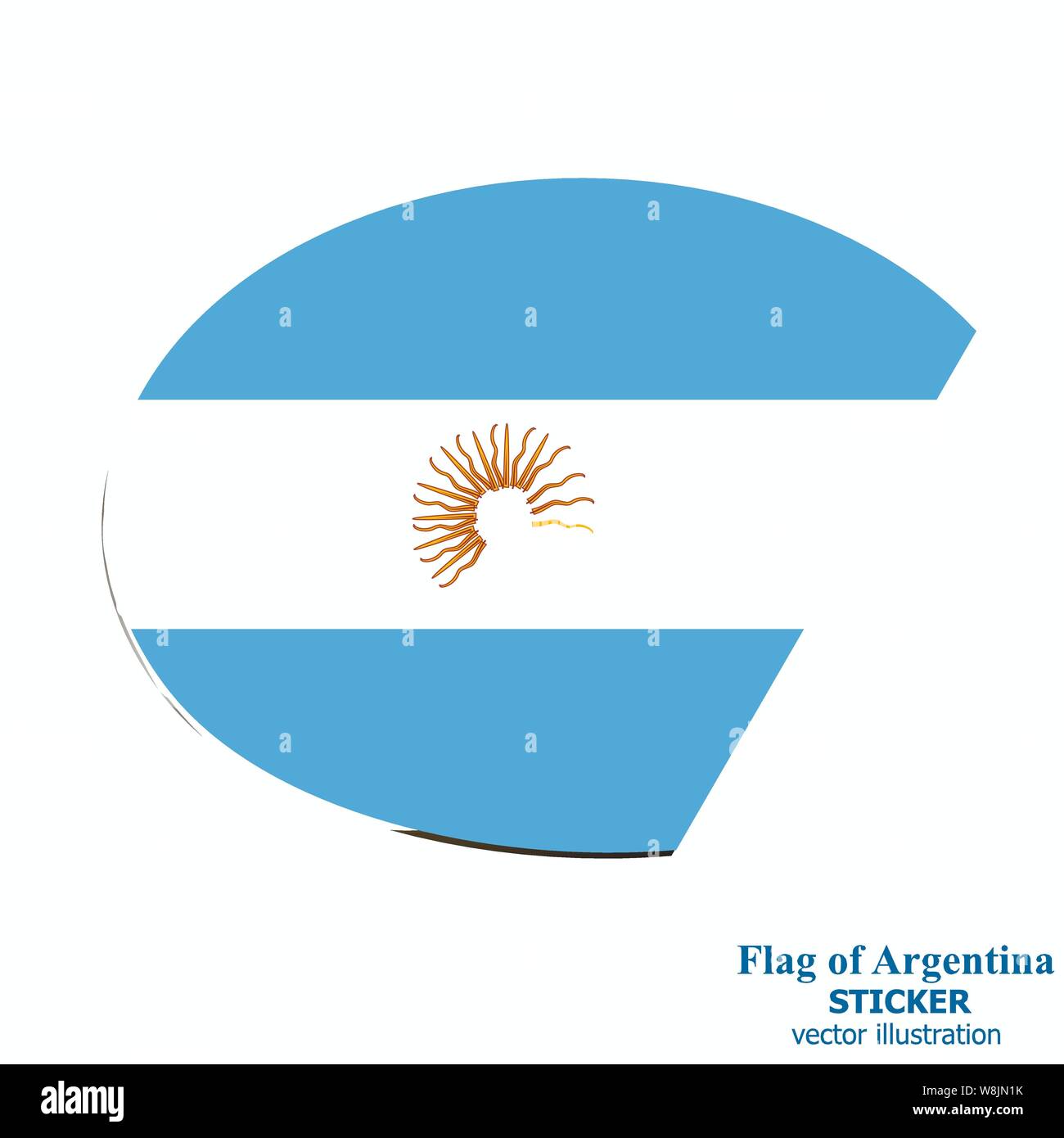 Banner with flag of Argentina. Colorful sticker with flag for web ...