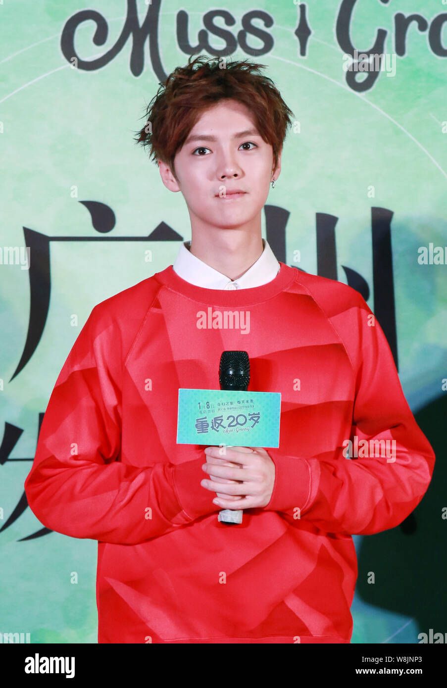 Chinese actor and singer Lu Han attends a press conference for his new ...