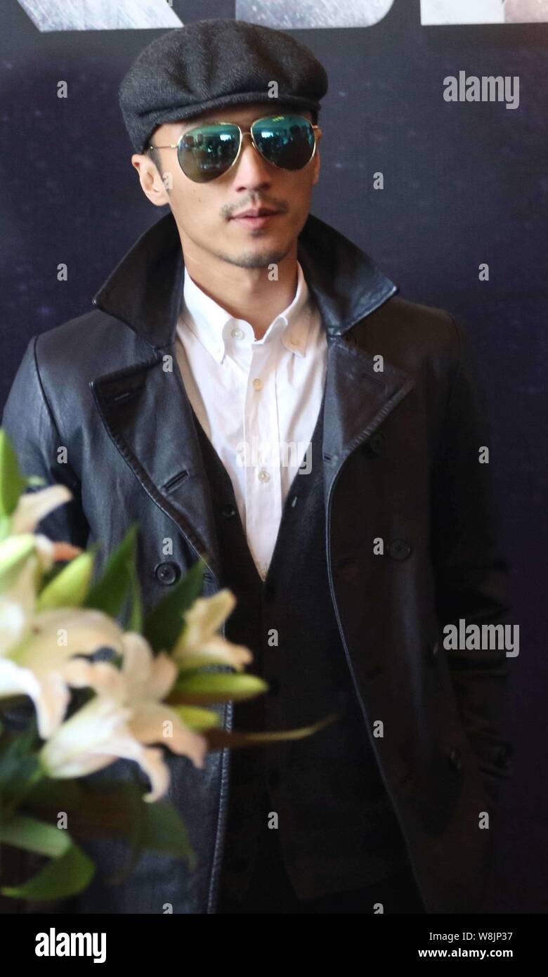 Hong Kong actor Nicholas Tse poses during a press conference to start ...