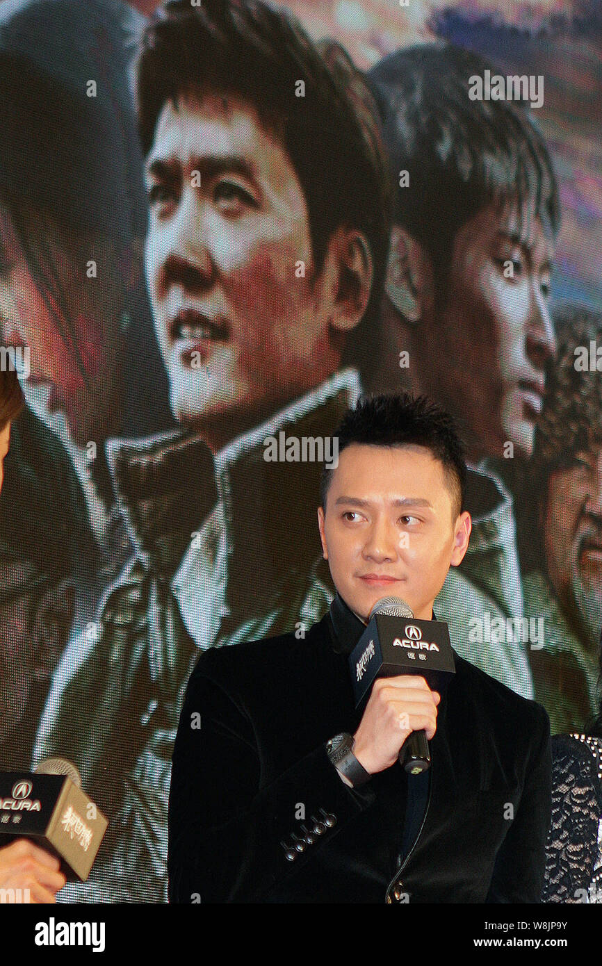 Chinese actor Feng Shaofeng attends a press conference for his new ...