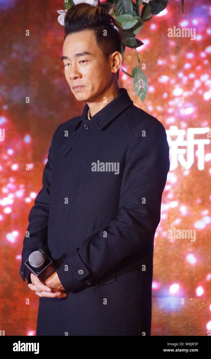 Hong Kong singer and actor Jordan Chan poses during an event to light ...