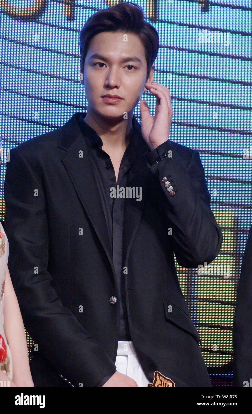 South Korean actor Lee Min-ho poses at a press conference for his movie ...