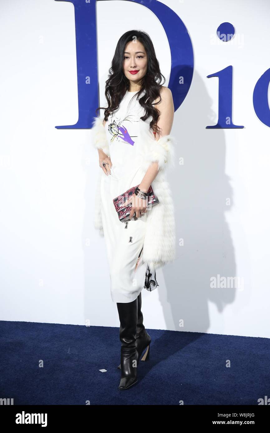 Taiwanese model, actress and TV presenter Jessey Meng poses as she ...