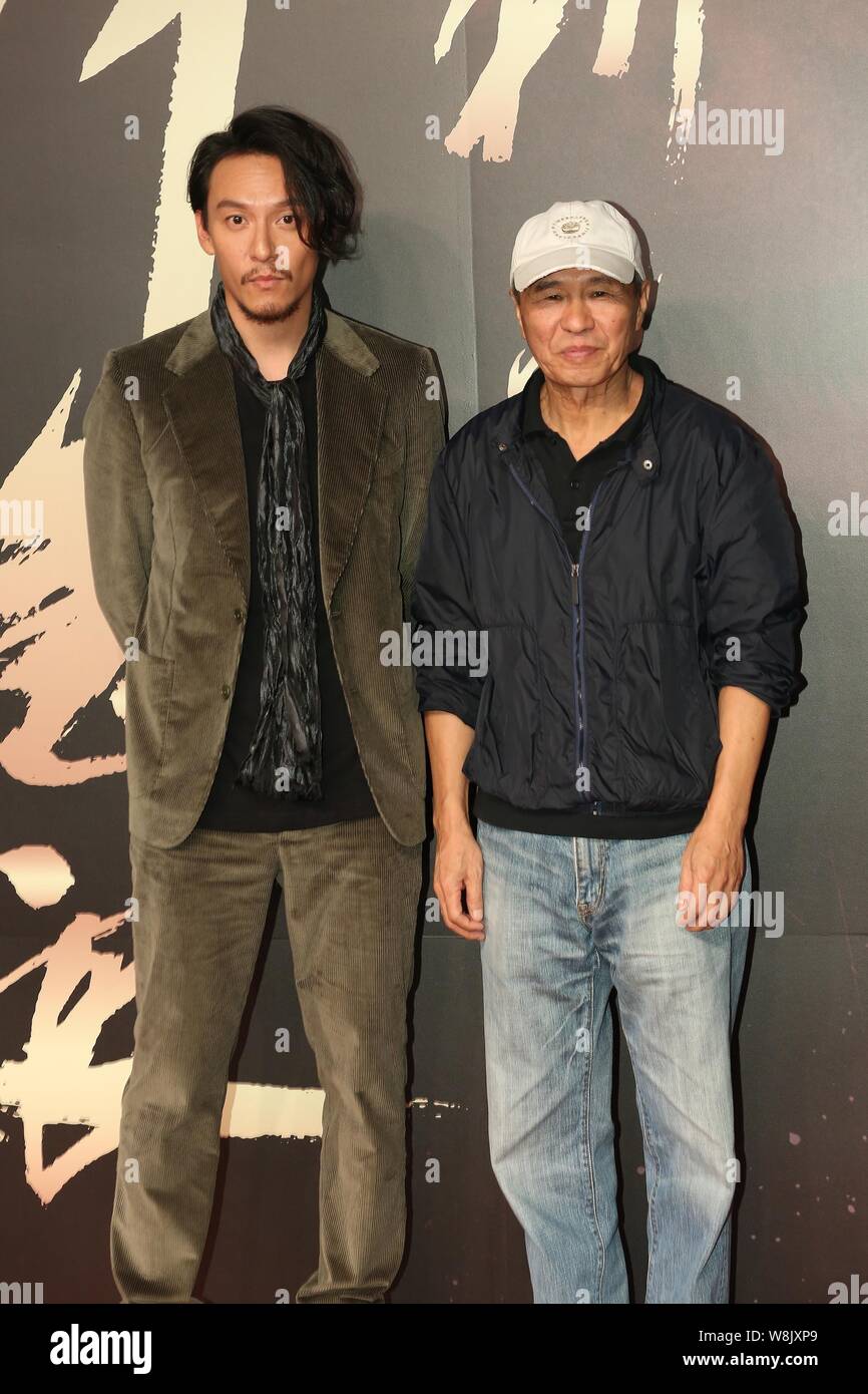 Taiwanese director Hou Hsiao-hsien, right, and actor Chang Chen pose at ...