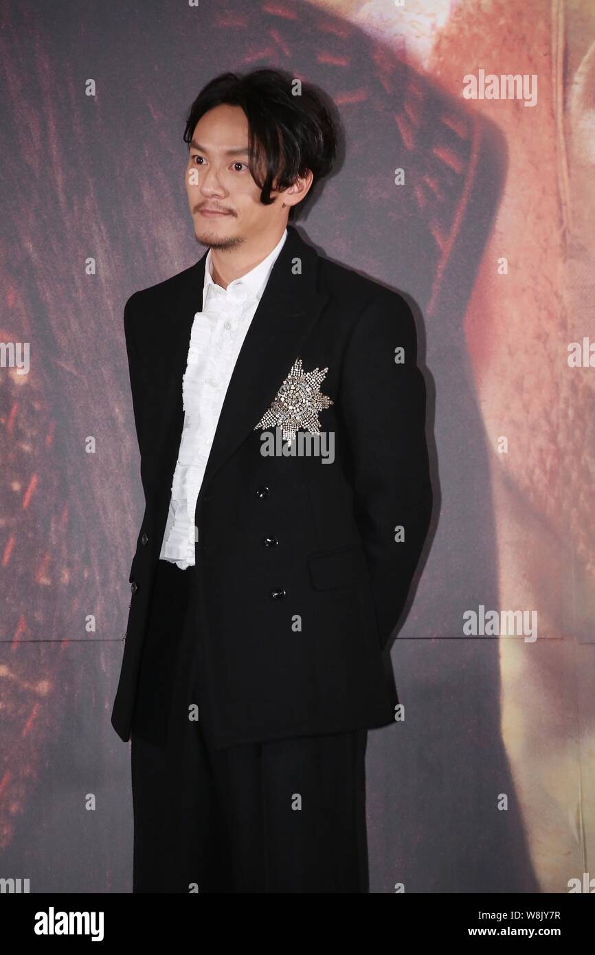 Taiwanese actor Chang Chen poses at a press conference for his movie ...