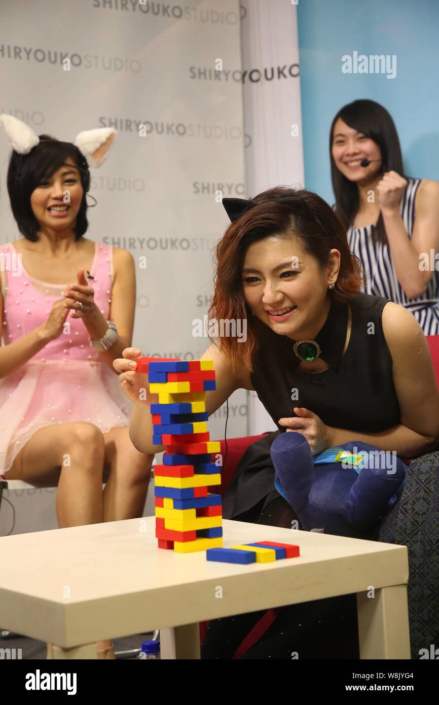 Singer and actress Selina Jen Chia-Hsuan, front, of Taiwanese girl ...