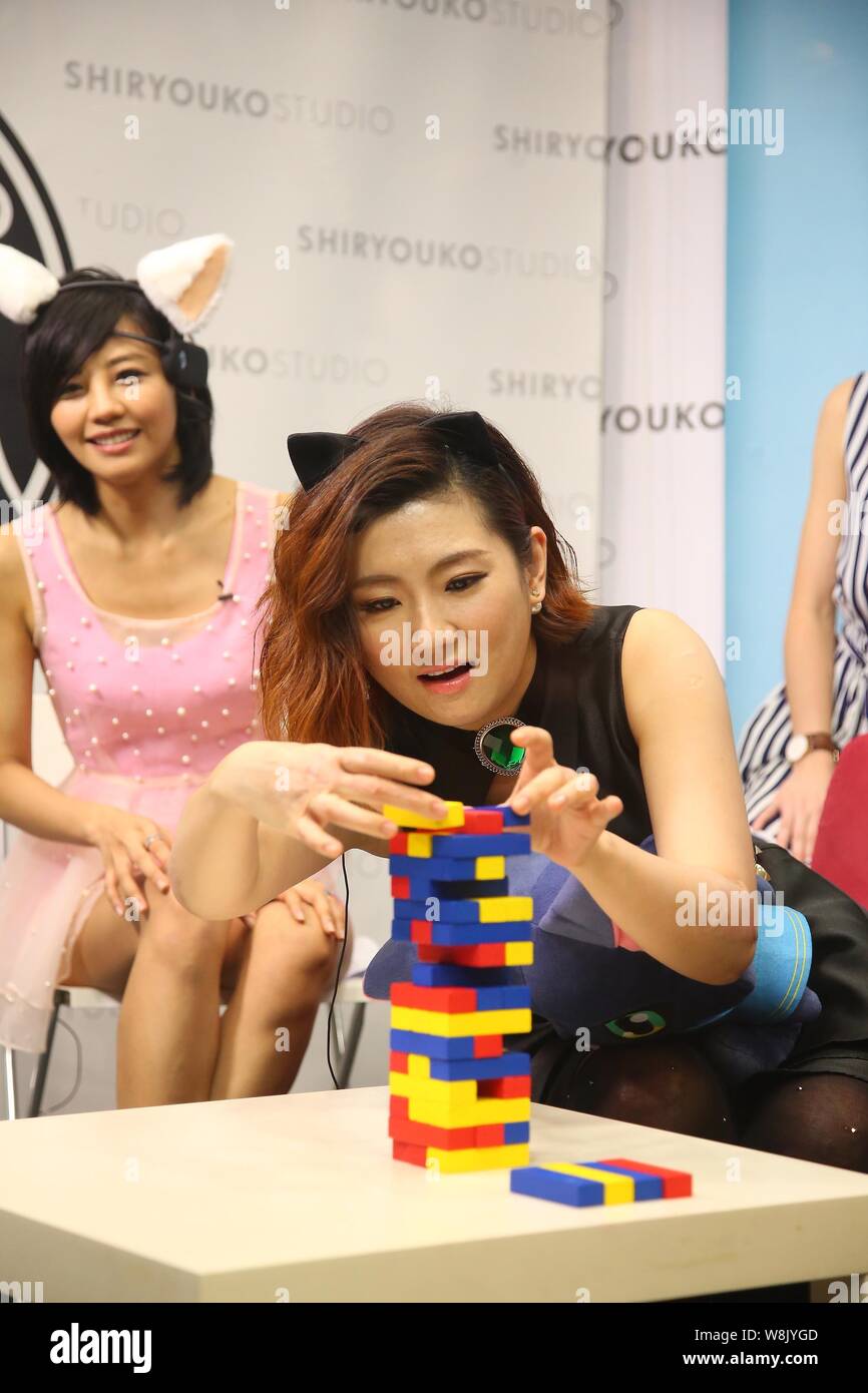 Singer and actress Selina Jen Chia-Hsuan, front, of Taiwanese girl ...