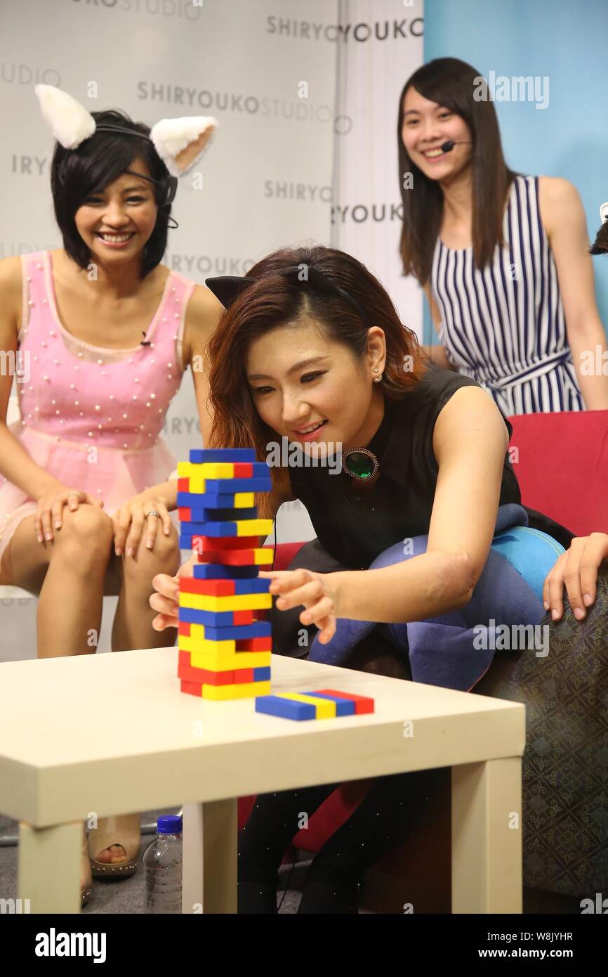 Singer and actress Selina Jen Chia-Hsuan, front, of Taiwanese girl ...