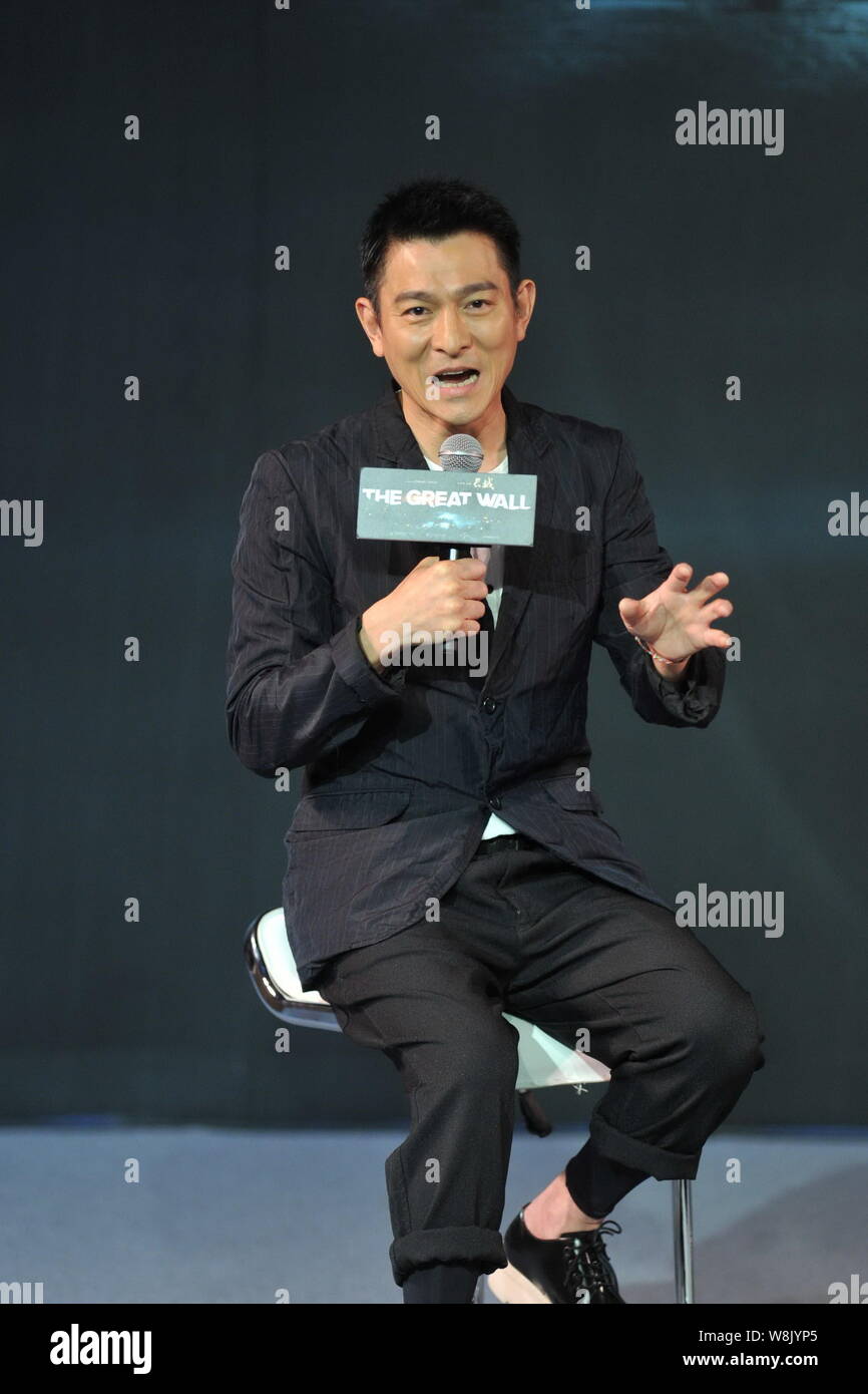 Hong Kong singer and actor Andy Lau attends a press conference for his ...