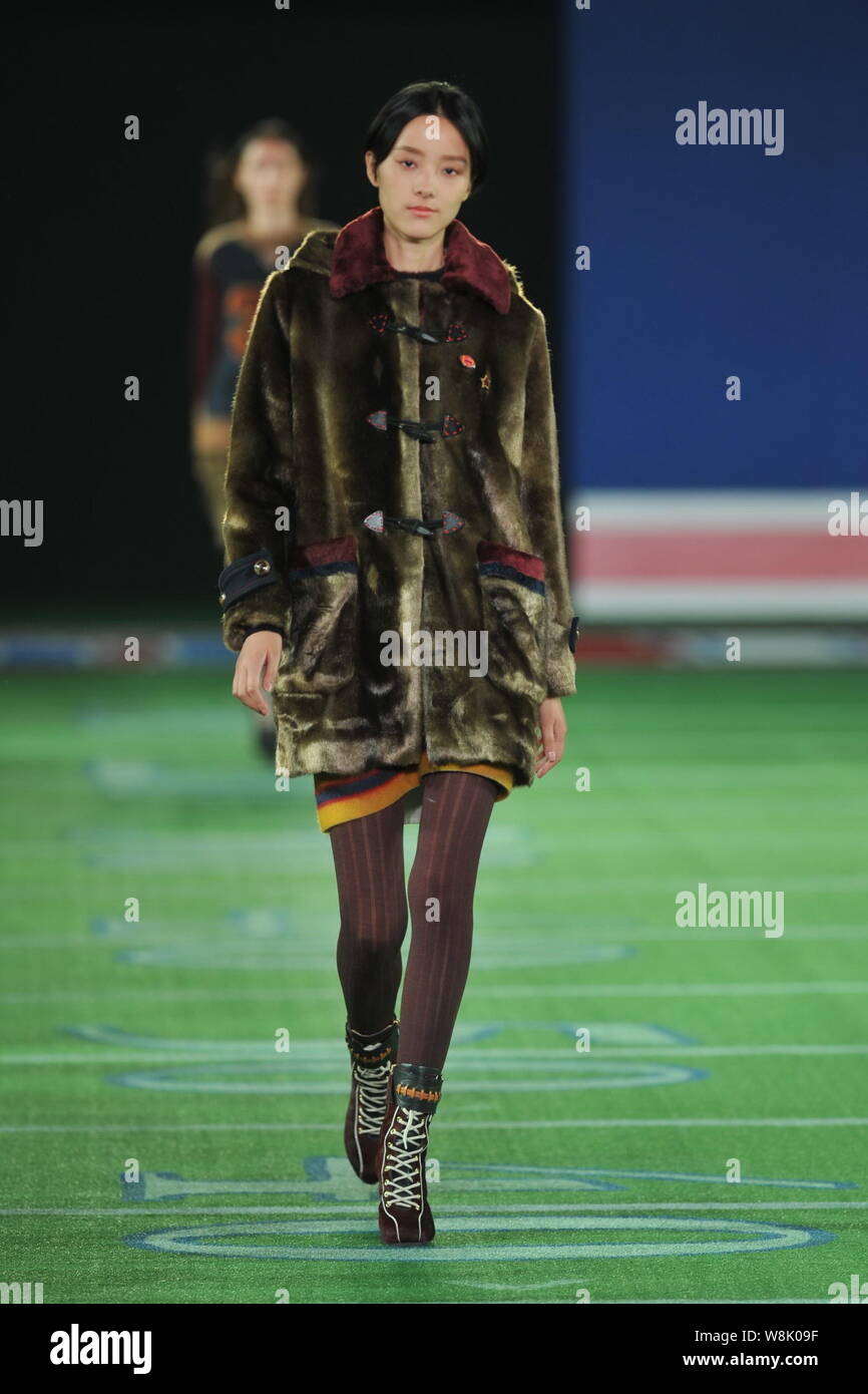Chinese model Pei Bei displays a new creation at the Tommy Hilfiger ...