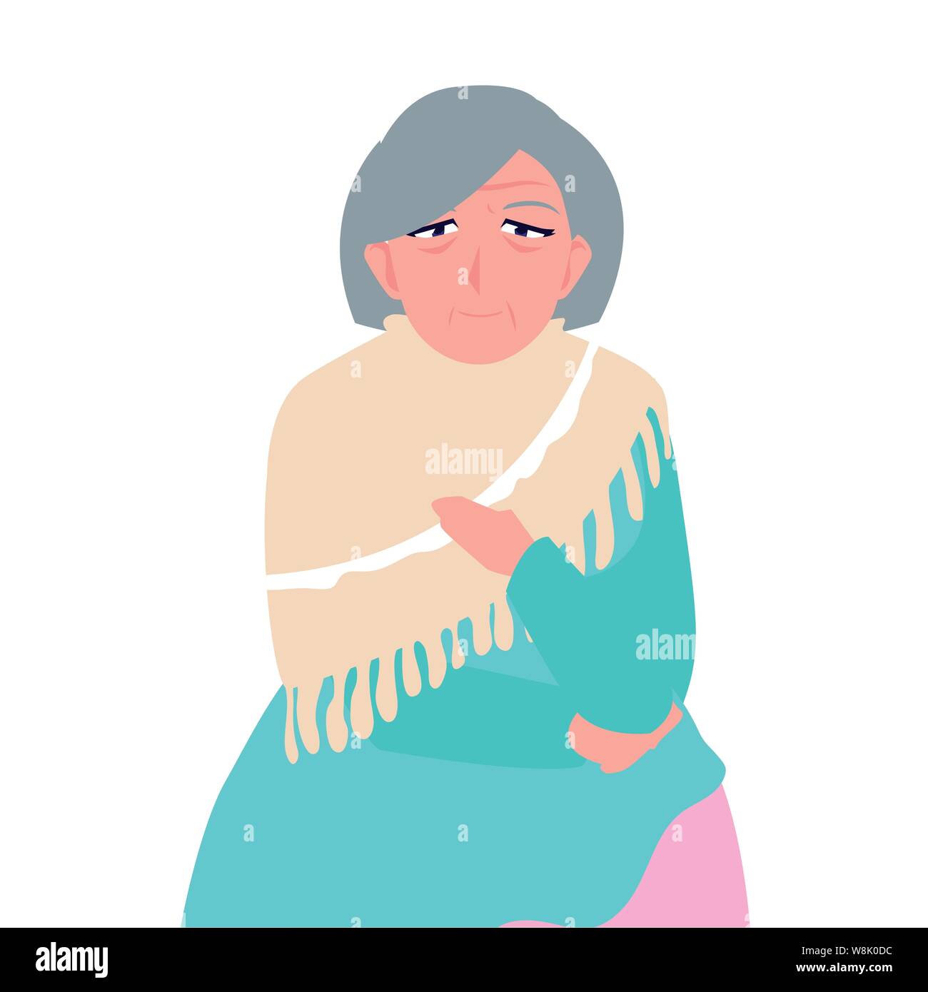 happy grandparents day - cute grandma character vector illustration ...