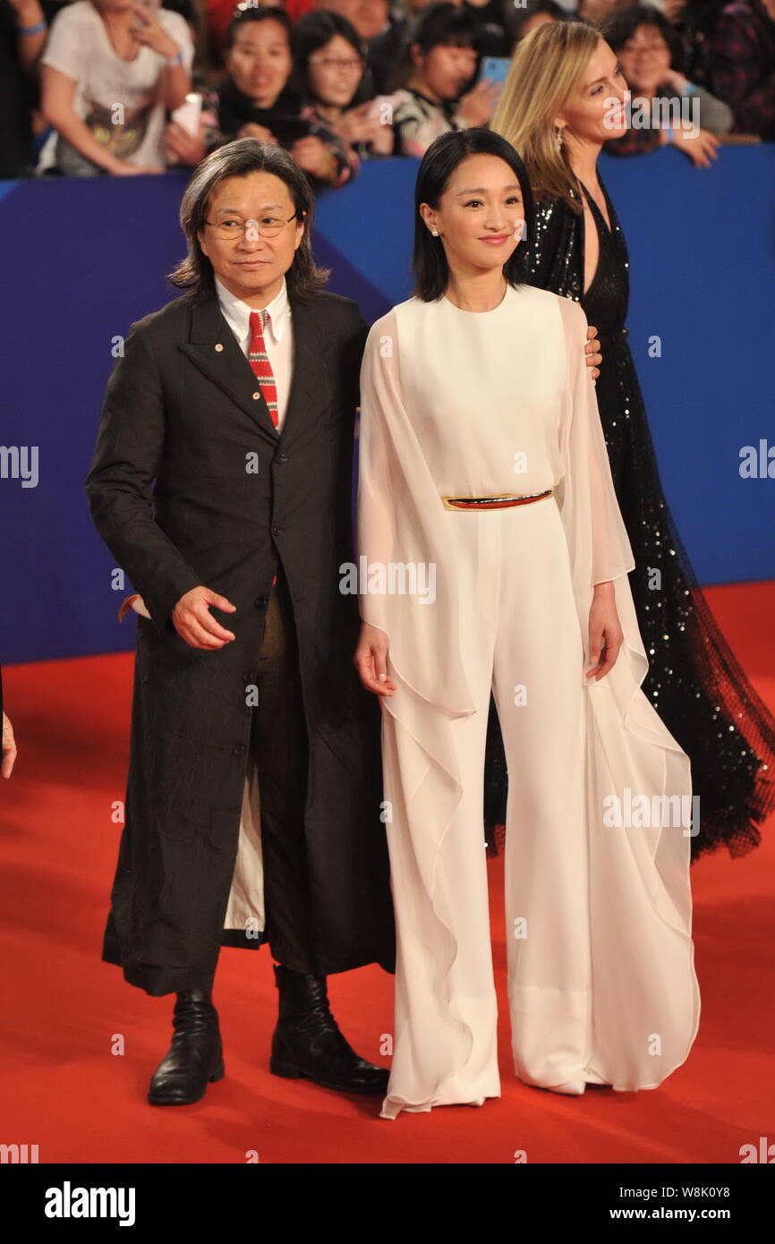 Chinese actress Zhou Xun, right, and Hong Kong director Peter Chan ...