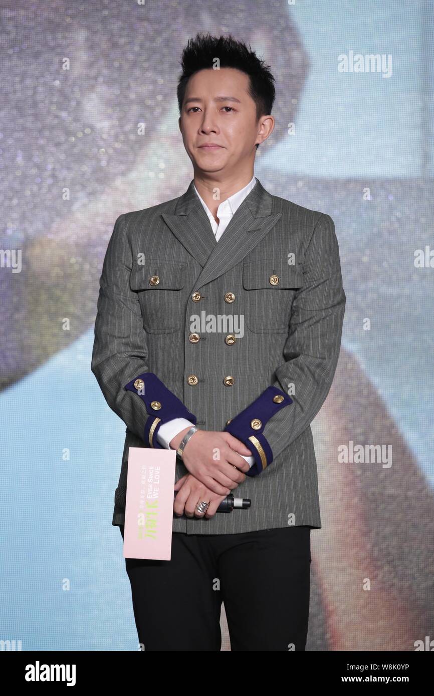 Chinese actor Han Geng poses during a premiere for his new movie "Ever ...