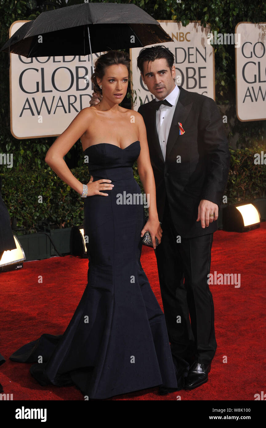 LOS ANGELES, CA. January 17, 2010: Colin Farrell & date at the 67th ...