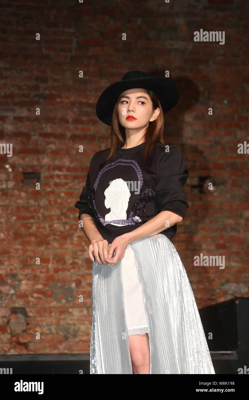 Ella Chen of Taiwanese girl group S.H.E poses at a premiere for the MV ...