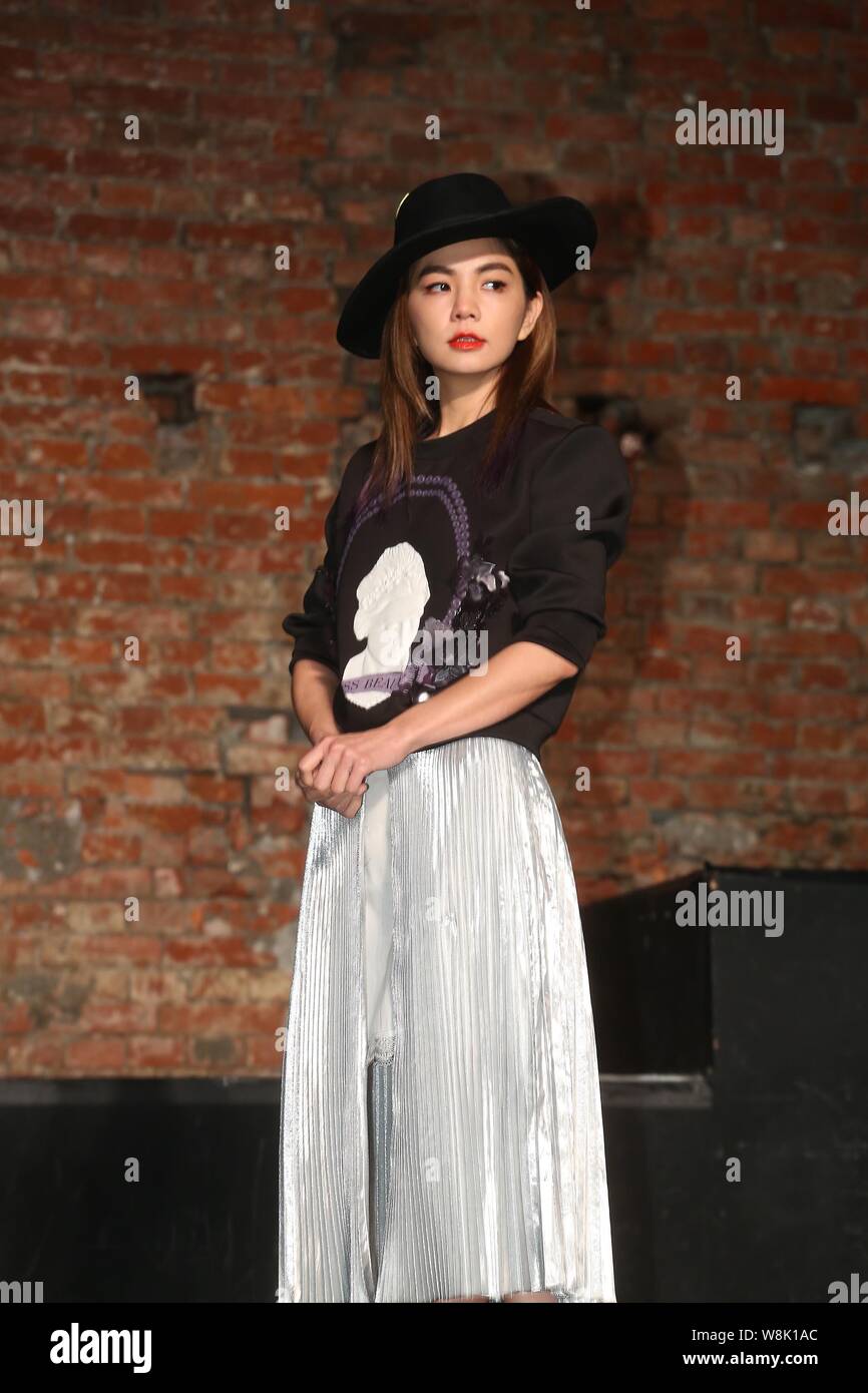 Ella Chen of Taiwanese girl group S.H.E poses at a premiere for the MV ...