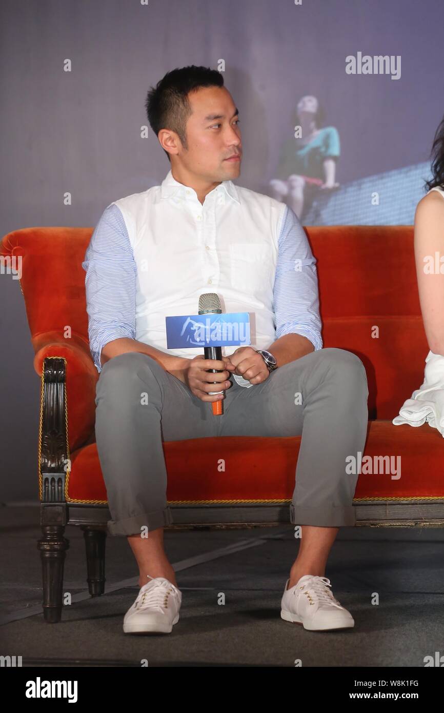 Taiwanese actor Joseph Chang attends a press conference for his new ...