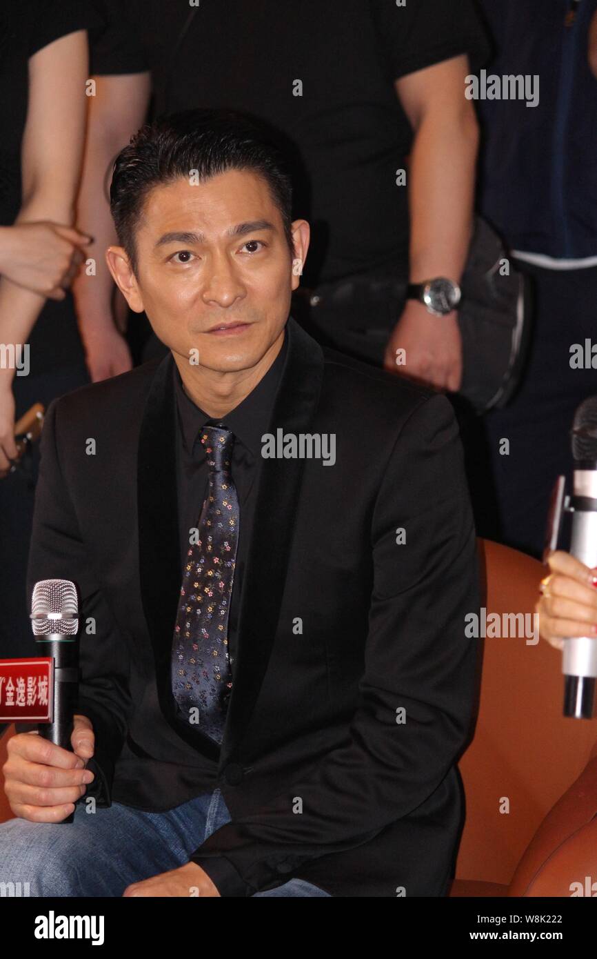 Hong Kong actor Andy Lau attends a press conference for his new movie ...