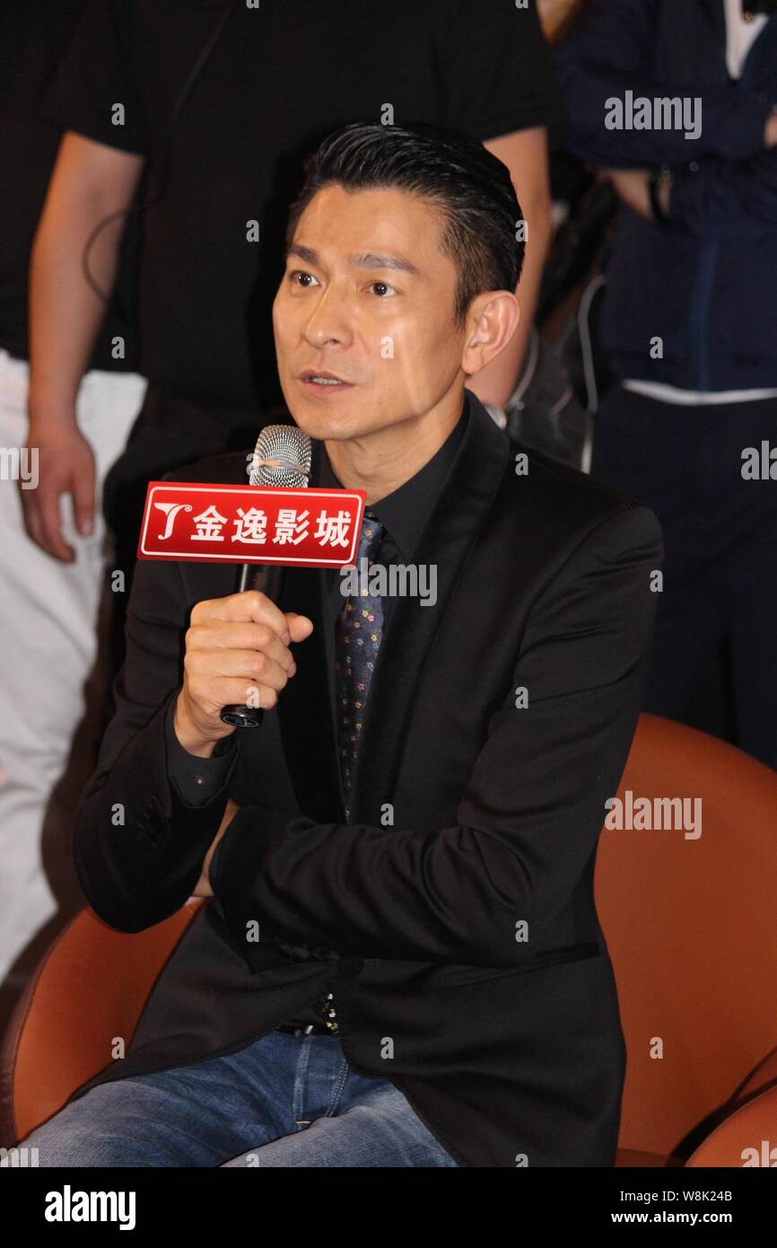 Hong Kong actor Andy Lau speaks at a press conference for his new movie ...