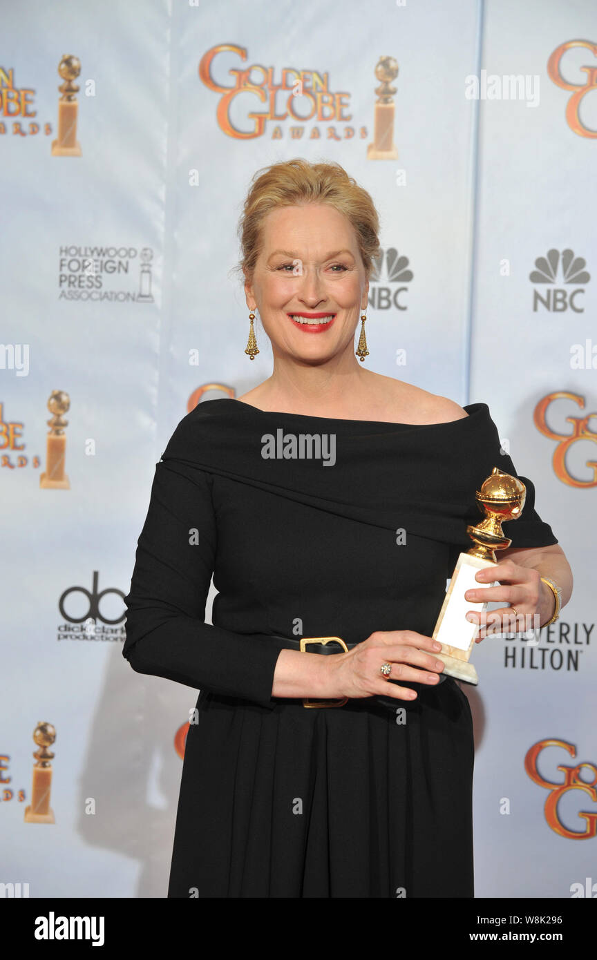 LOS ANGELES, CA. January 18, 2010: Meryl Streep at the 67th Golden ...