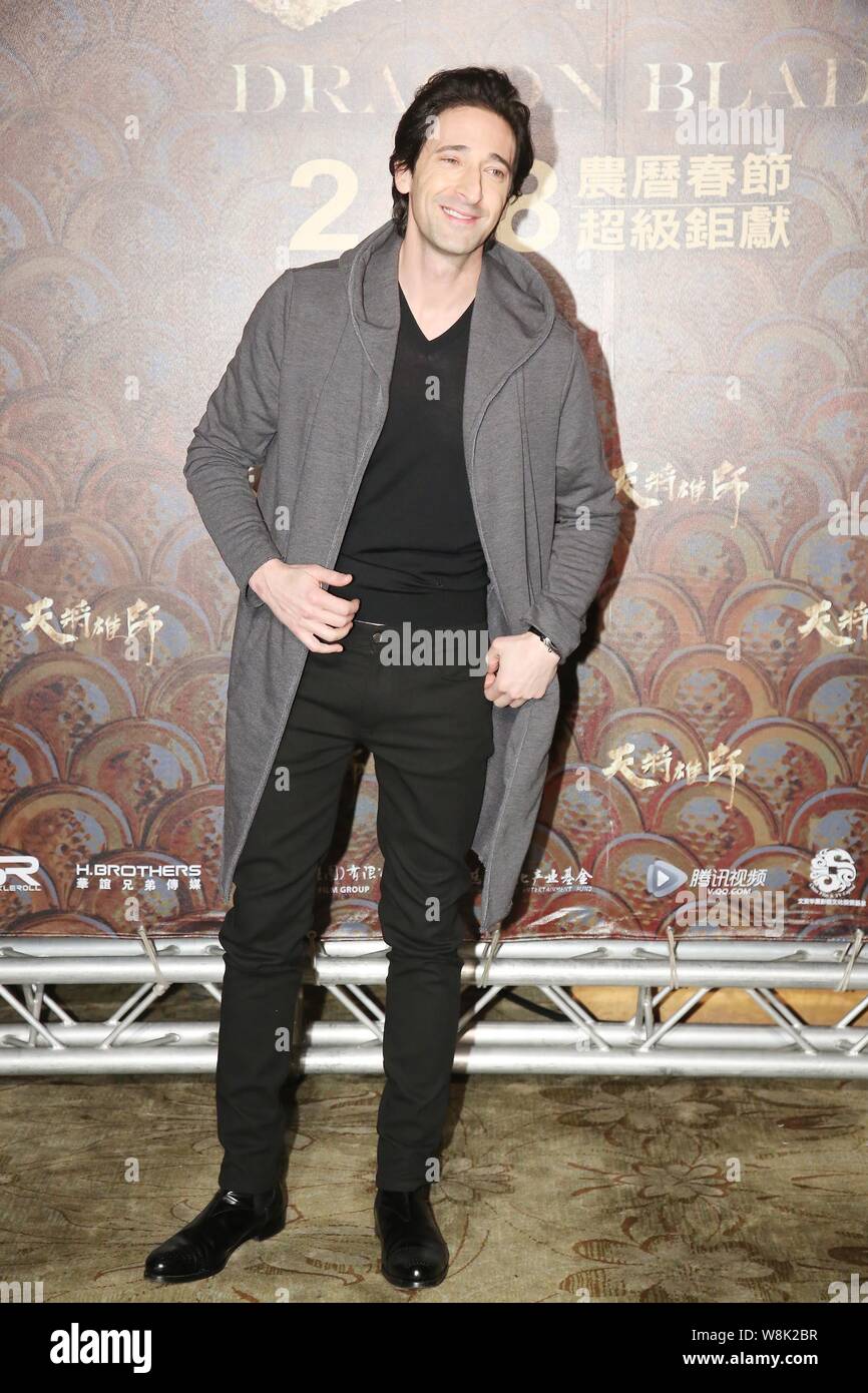 American actor Adrien Brody smiles at a press conference for his new ...