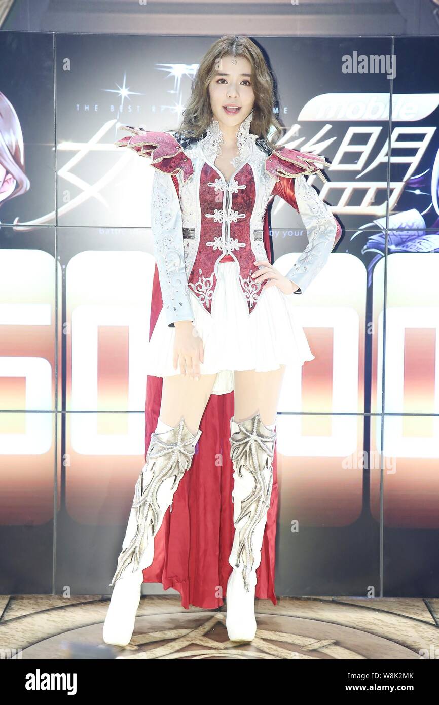 Singer and actress Tia Li of Taiwanese girl group Dream Girls poses at ...