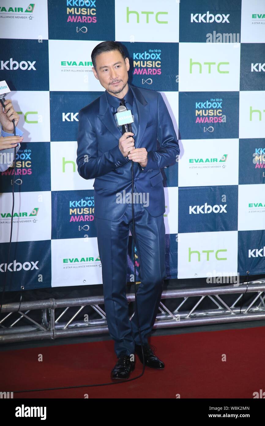 Hong Kong singer Jacky Cheung poses during the 10th KKBOX Digital Music ...