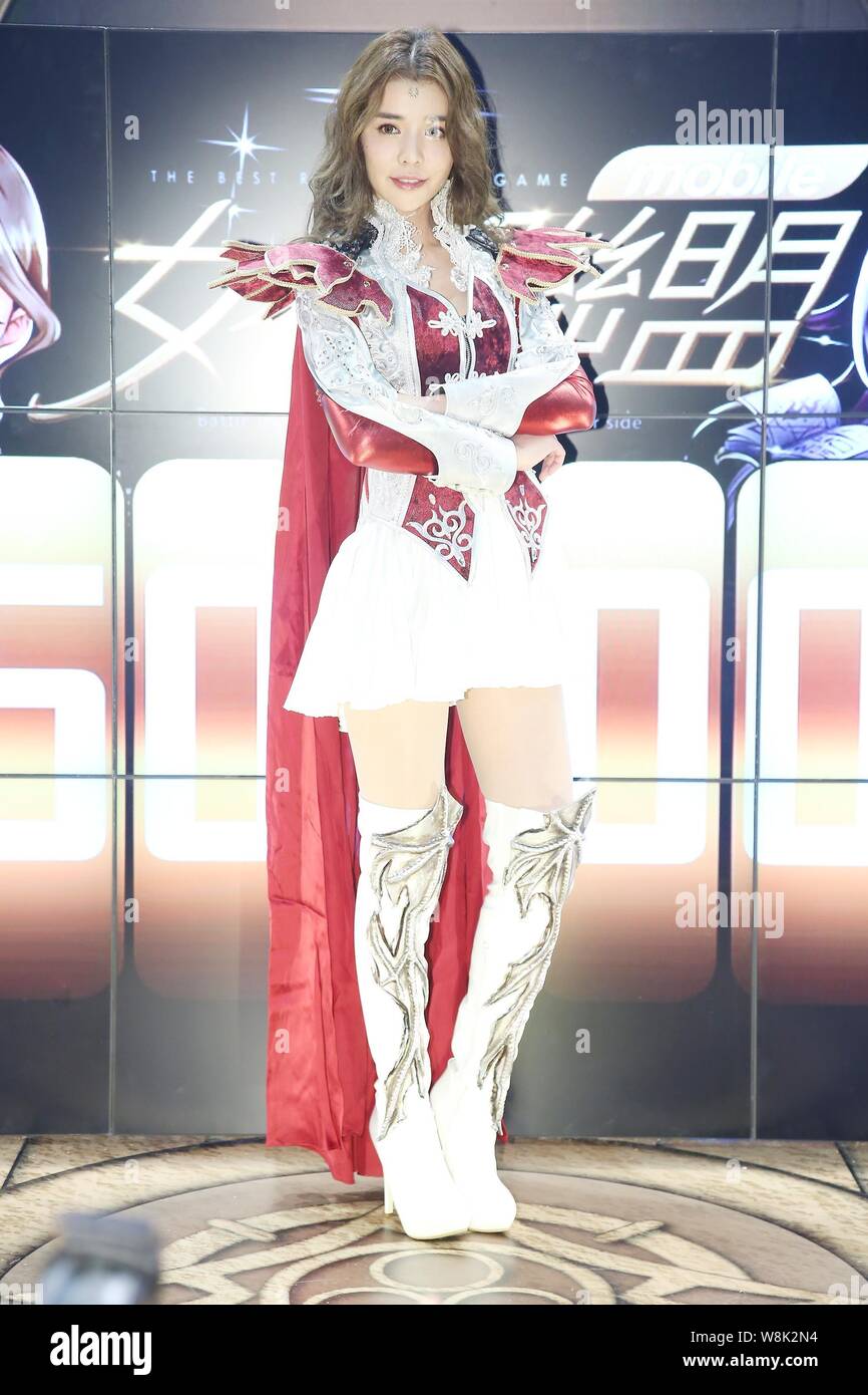 Singer and actress Tia Li of Taiwanese girl group Dream Girls poses at ...