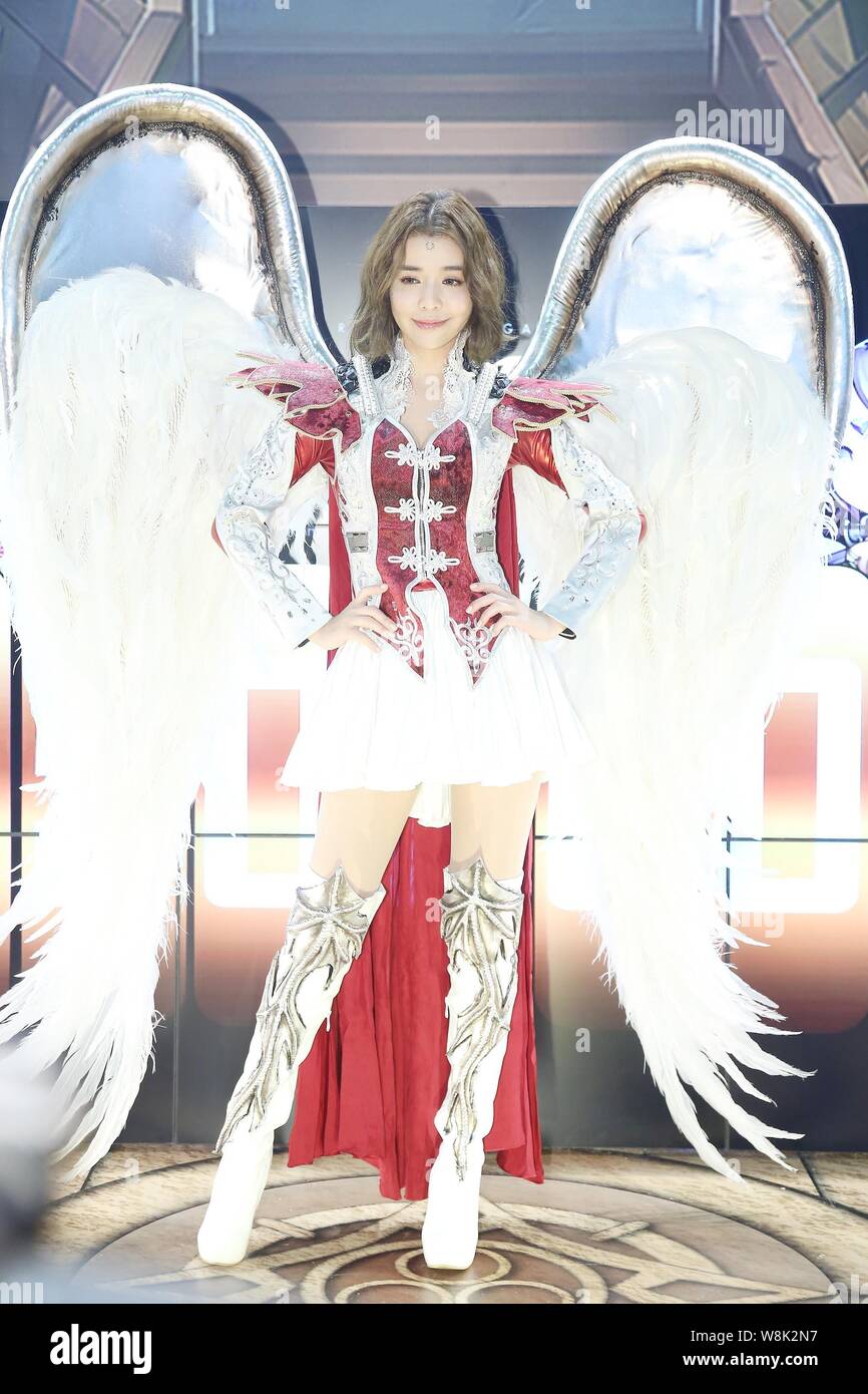 Singer and actress Tia Li of Taiwanese girl group Dream Girls poses at ...