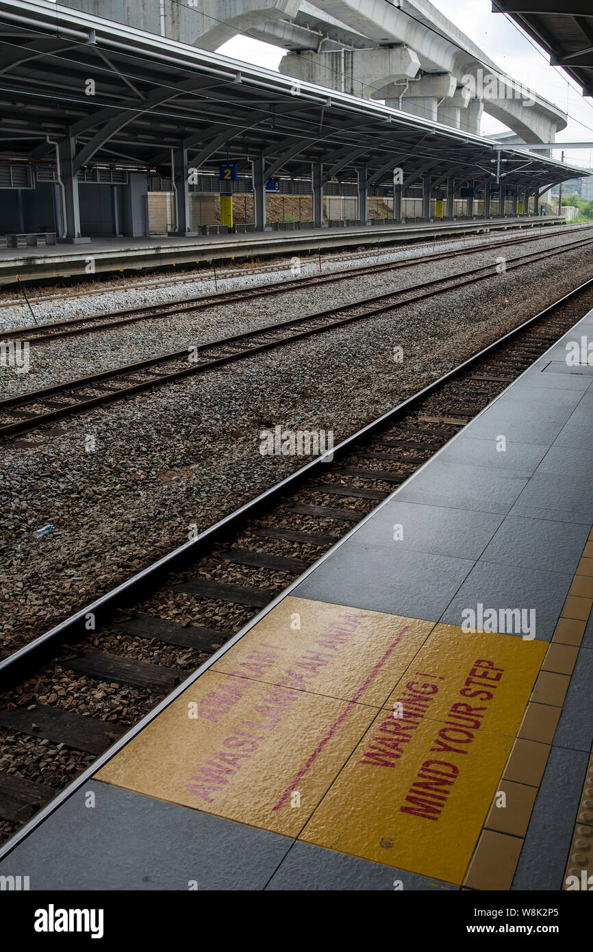 Subang Jaya, Malaysia - Dec 30, 2017: KTM electric commuter train ...