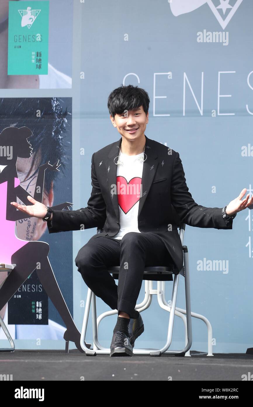Singaporean singer JJ Lin poses at a promotional event for his new ...