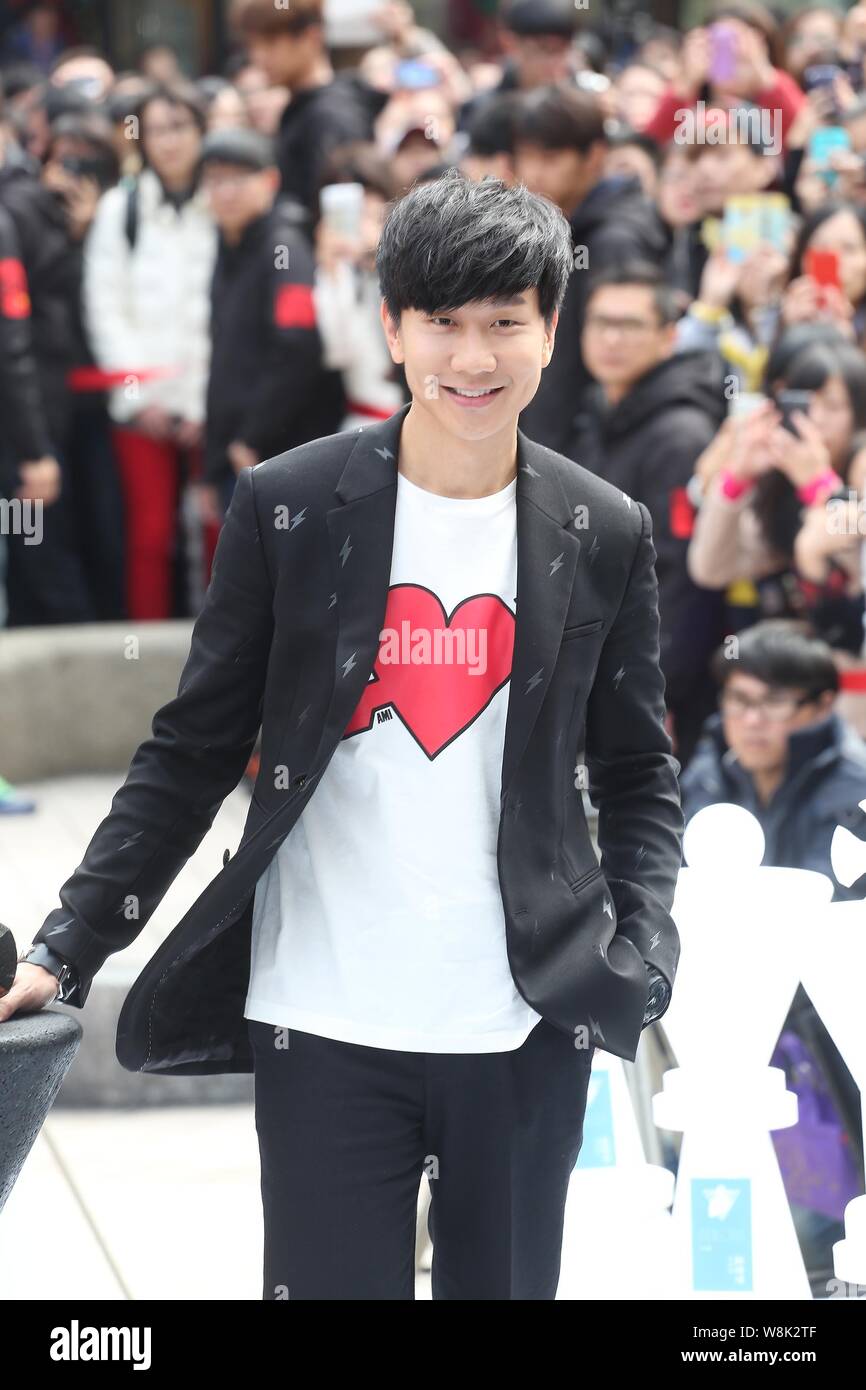 Singaporean singer JJ Lin poses at a promotional event for his new ...