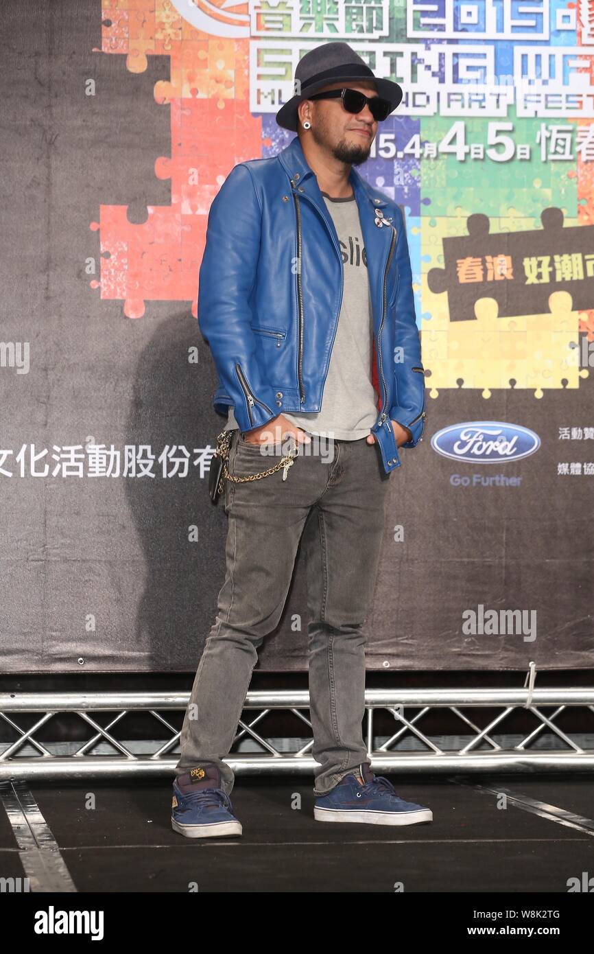 Taiwanese singer Chang Chen-yue poses during a press conference for the ...