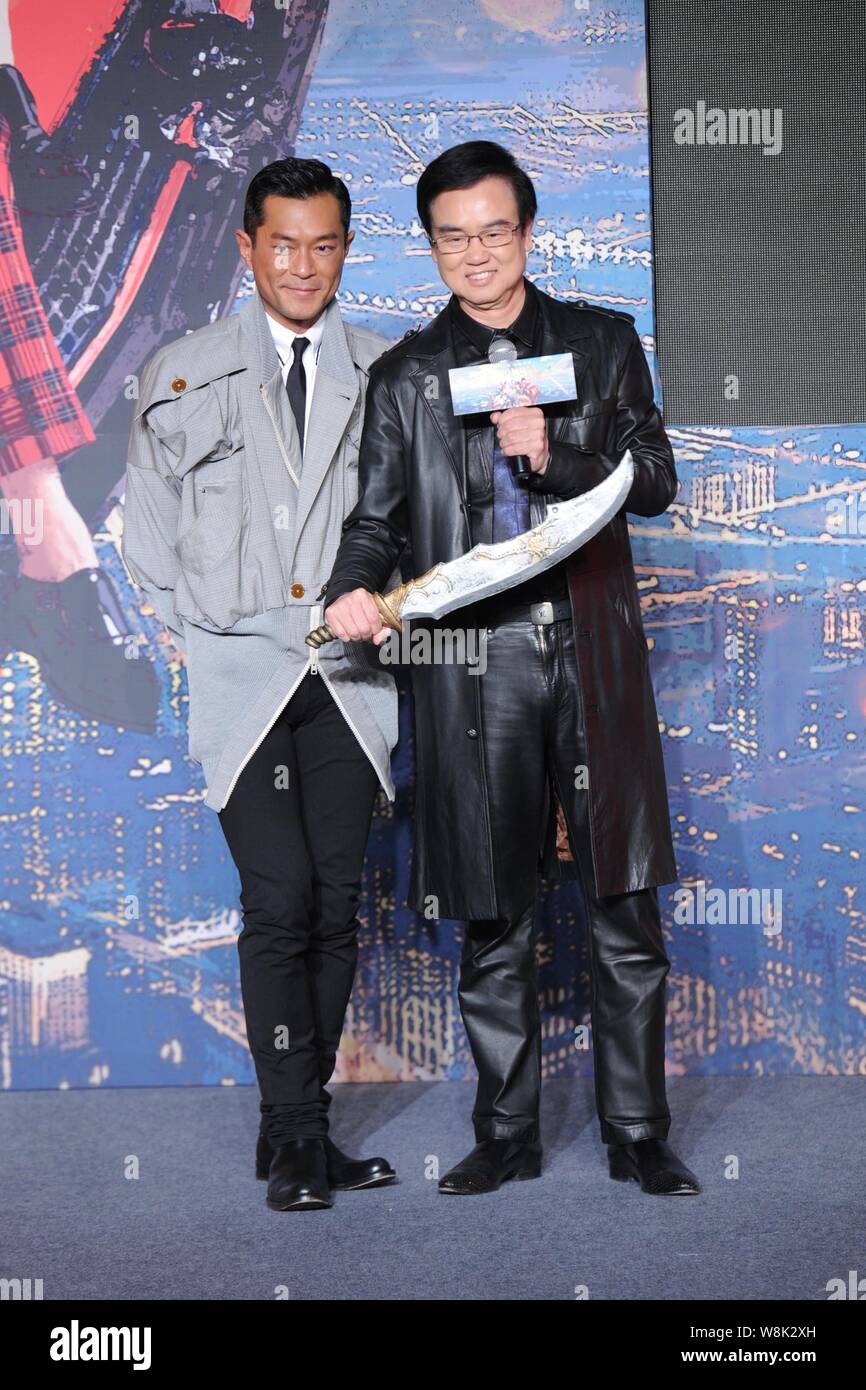 Hong Kong director Bak-Ming Wong, right, and actor Louis Koo pose ...
