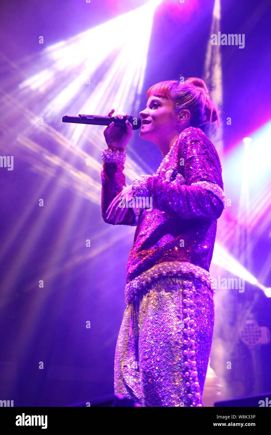 English singer Lily Allen performs at her concert in Taipei, Taiwan, 29 ...