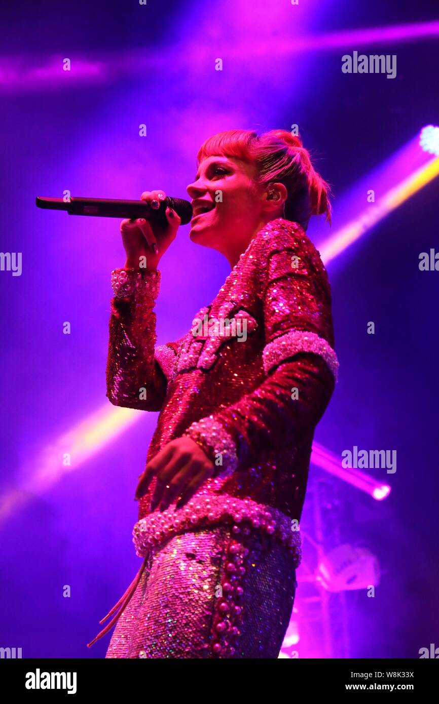 English singer Lily Allen performs at her concert in Taipei, Taiwan, 29 ...