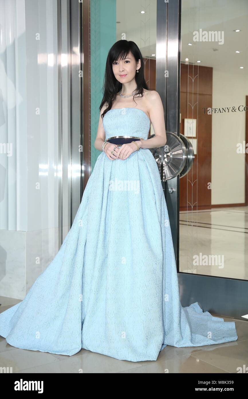 Hong Kong singer Vivian Chow poses during the reopening ceremony for ...