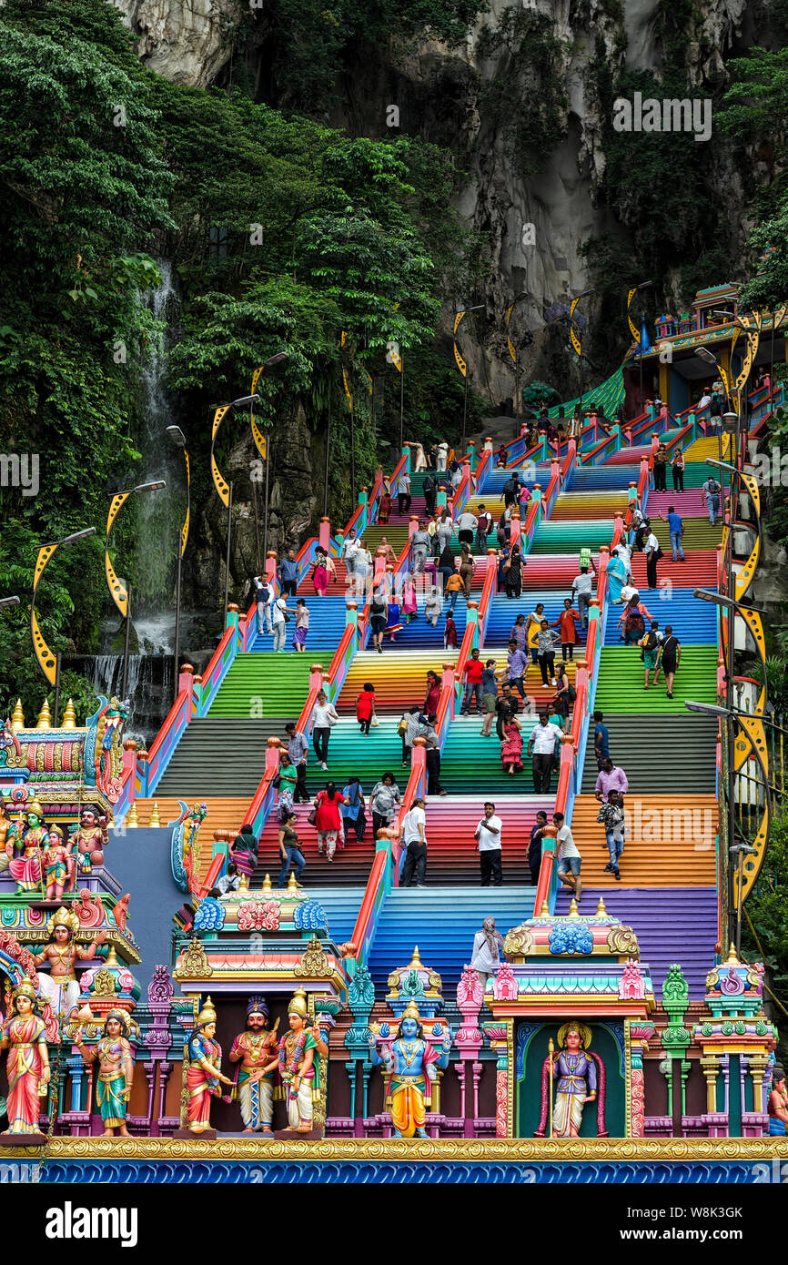 Batu Caves, Malaysia, 7 September, 2018 : New iconic look with colorful ...