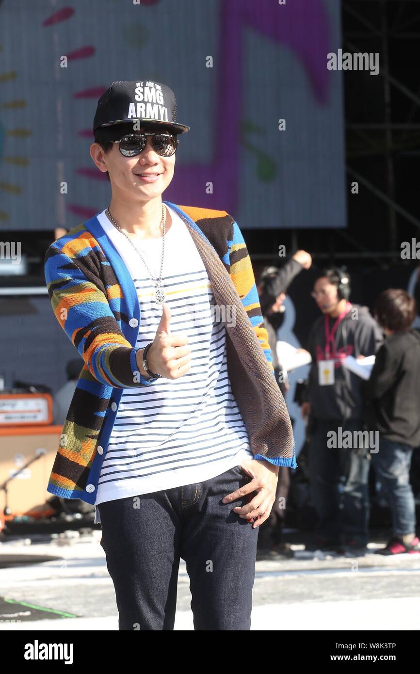 Singaporean singer JJ Lin poses during a rehearsal for the 2015 Taipei ...